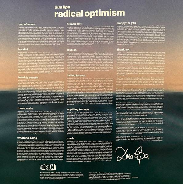Виниловая пластинка DUA LIPA "Radical Optimism" (BLUE LP). Цена - 3 999 ...