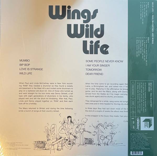 Виниловая пластинка PAUL MCCARTNEY / WINGS "Wild Life" (LP). Цена - 3 ...