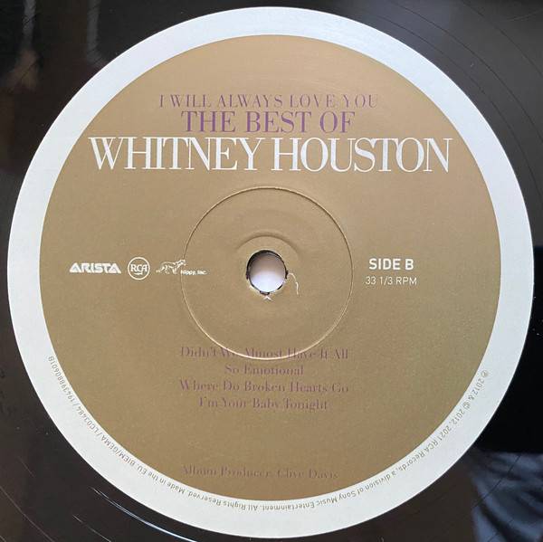 Виниловая пластинка WHITNEY HOUSTON "I Will Always Love You: The Best Of Whitney Houston" (2LP ...